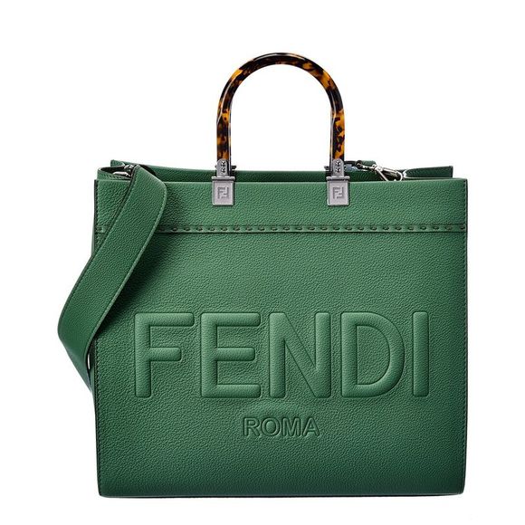 Fendi | Bags | Fendi Sunshine Medium Leather Tote Green | Poshmark